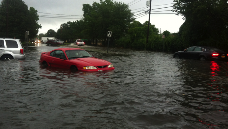 Dramatic Photos of Record-Breaking Rainfall on Long Island
