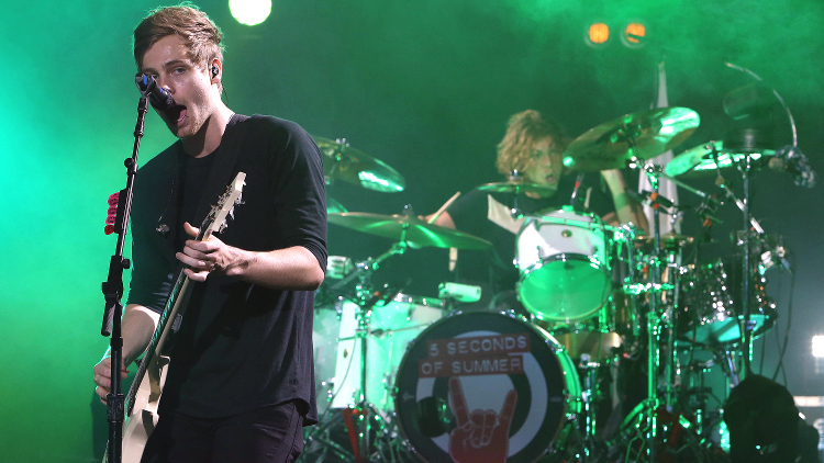 5sos Beach Logo Album Collection 5 Seconds Of Summer 5sos Framed Print