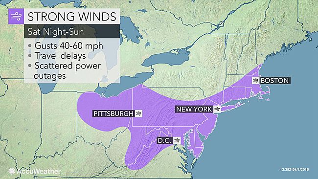 Strong Winds, Light Snow Forecast for Long Island