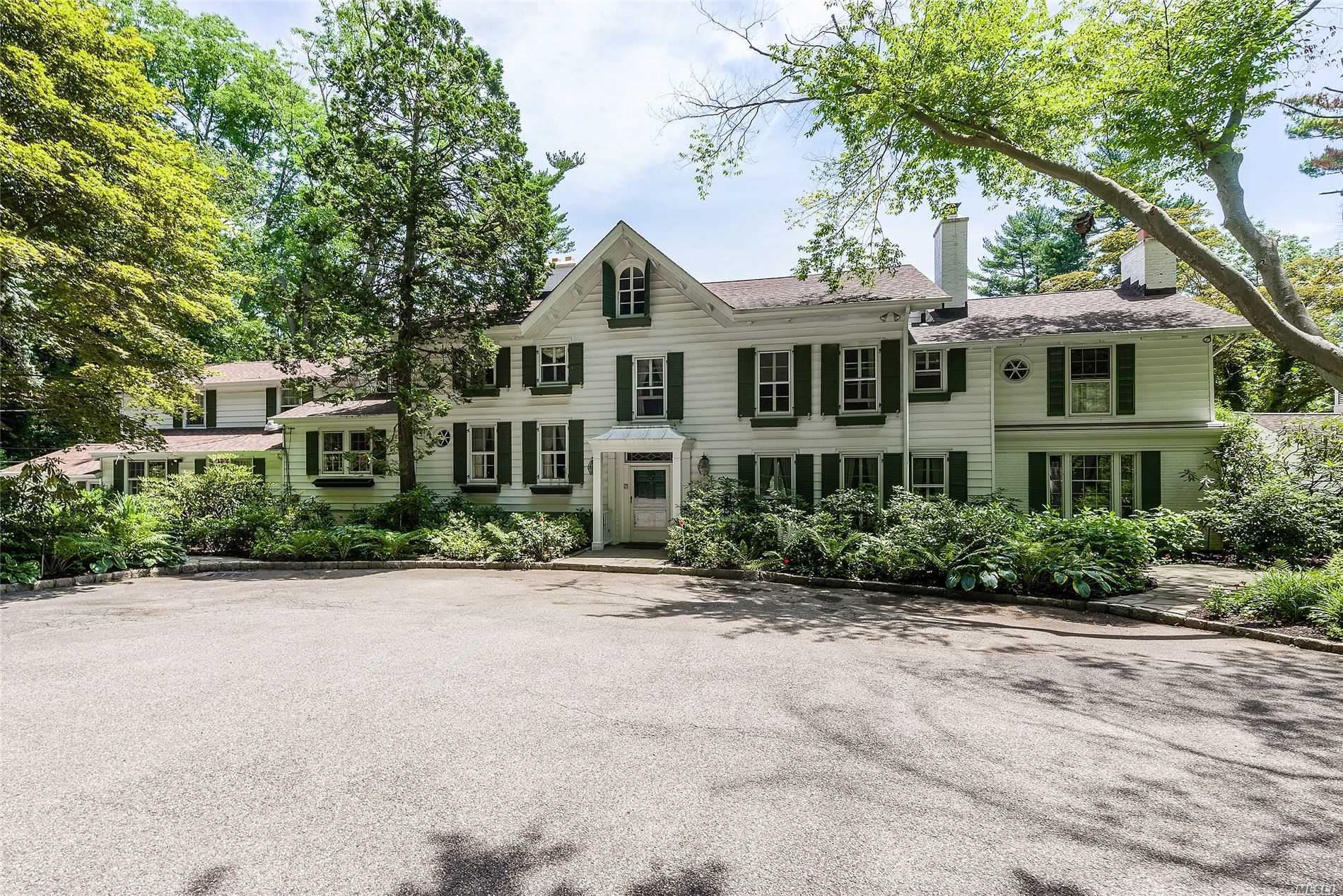 Matinecock Classic Colonial With Life-Size Tudor Standalone Playhouse ...