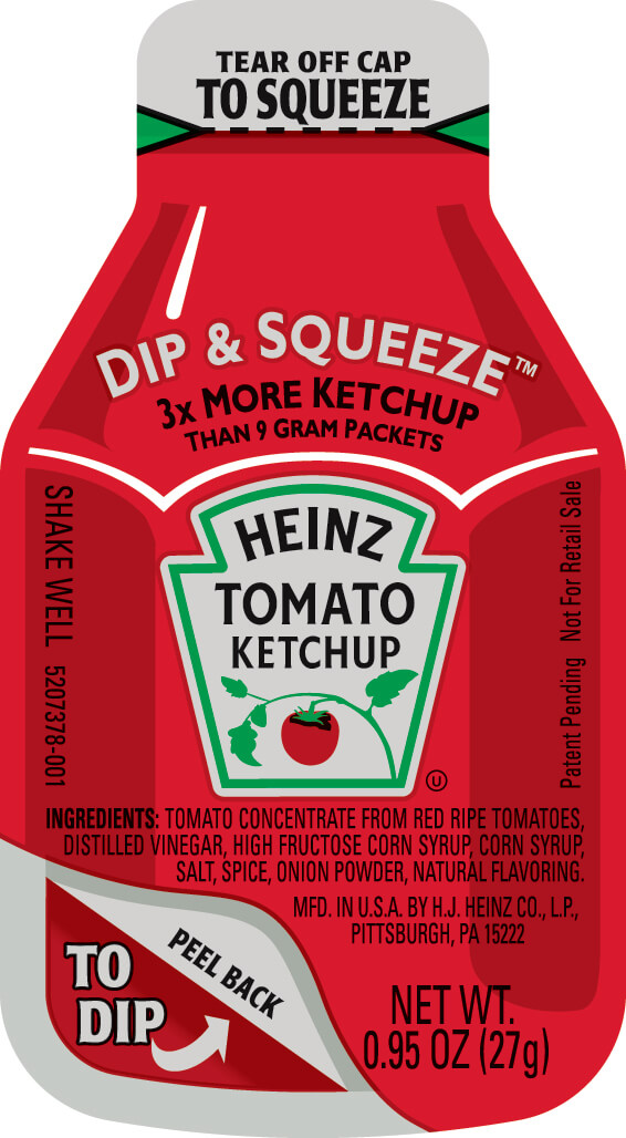Heinz Ketchup Back Label