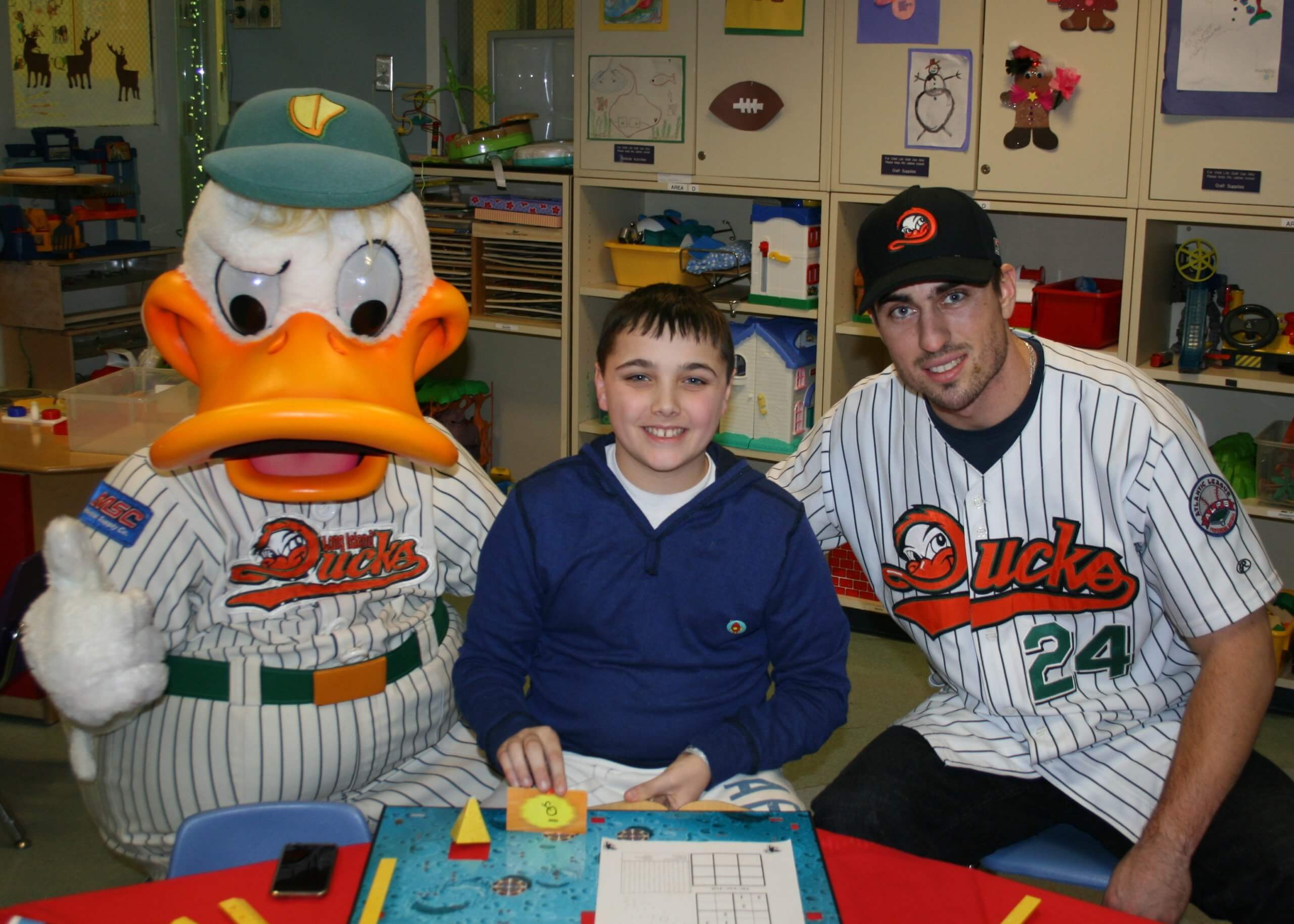 Long Island Ducks Visit Hospitals for Valentine’s Day