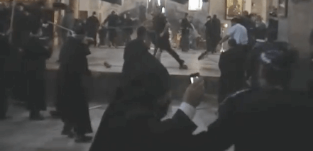 Clergy Fight: Church Of The Nativity Fight (Video)
