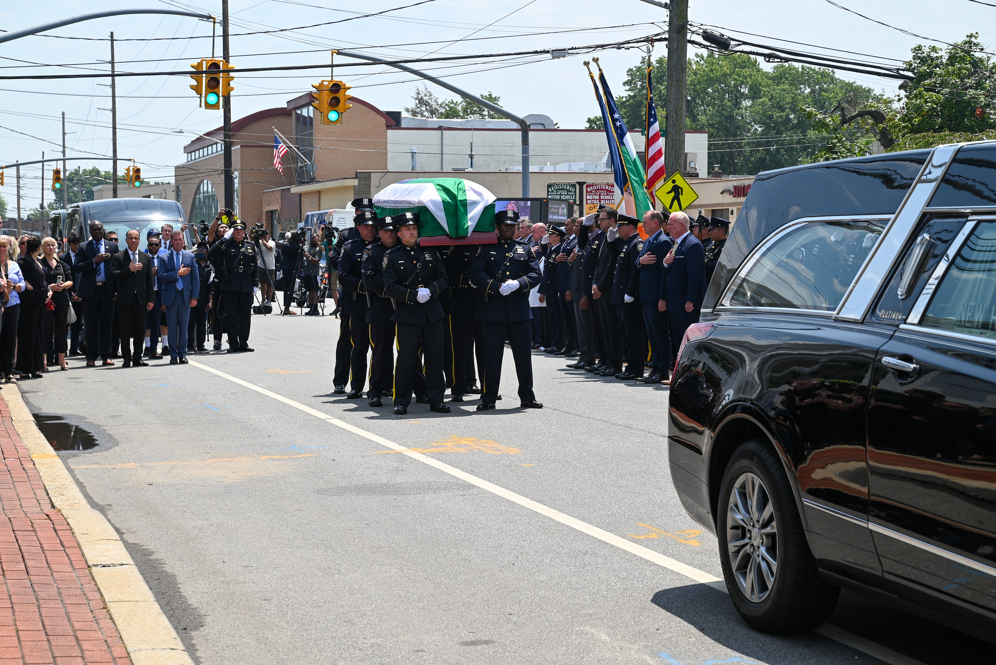 Funeral Services Held For NYPD Officer Killed In Deer Park Nail Salon Crash