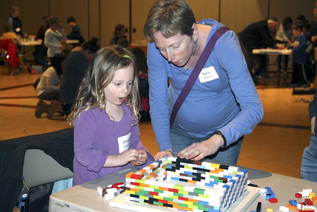 Giant Lego Menorah At Synagogue