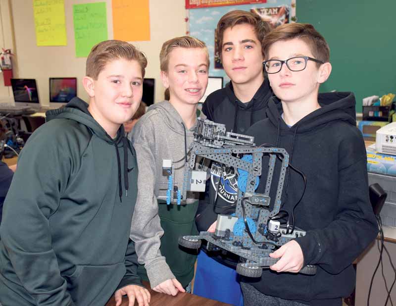 Eighth Graders Interface With Robotics