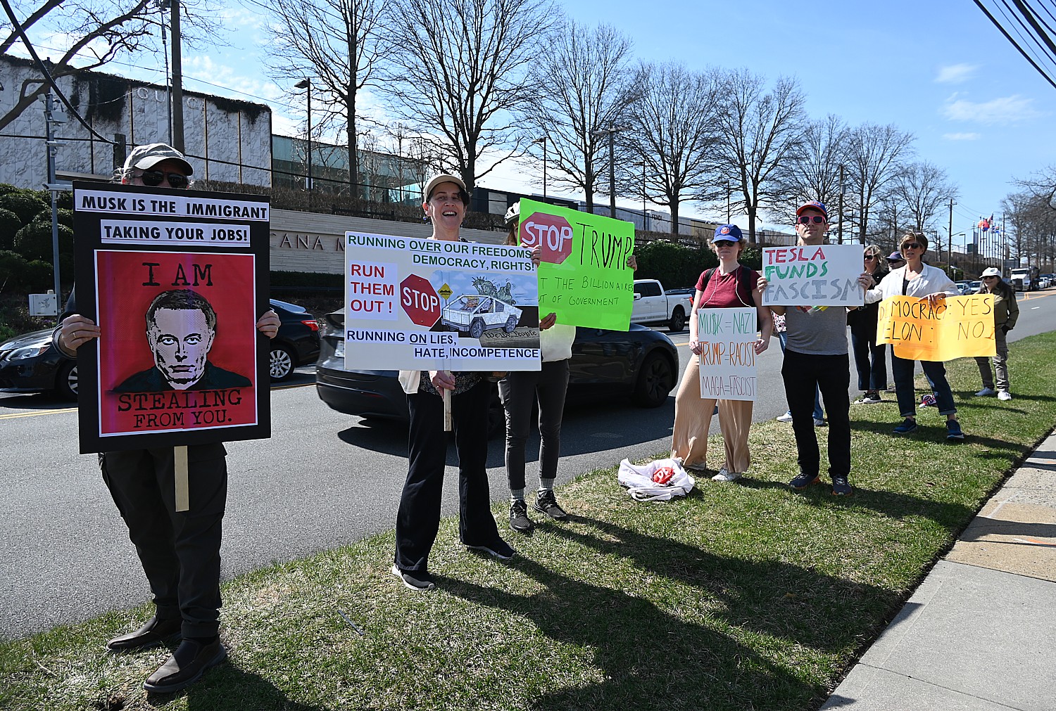 Manhasset’s Tesla Takedown chapter brings first-time protestors out on ...