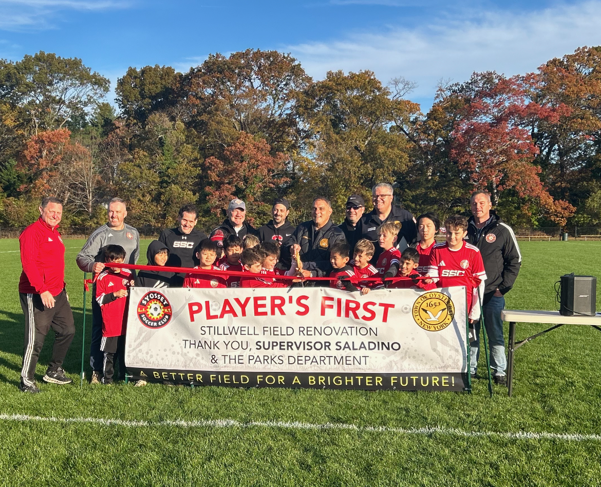 Officials attend Syosset Soccer Club field dedication at Stillwell Park ...