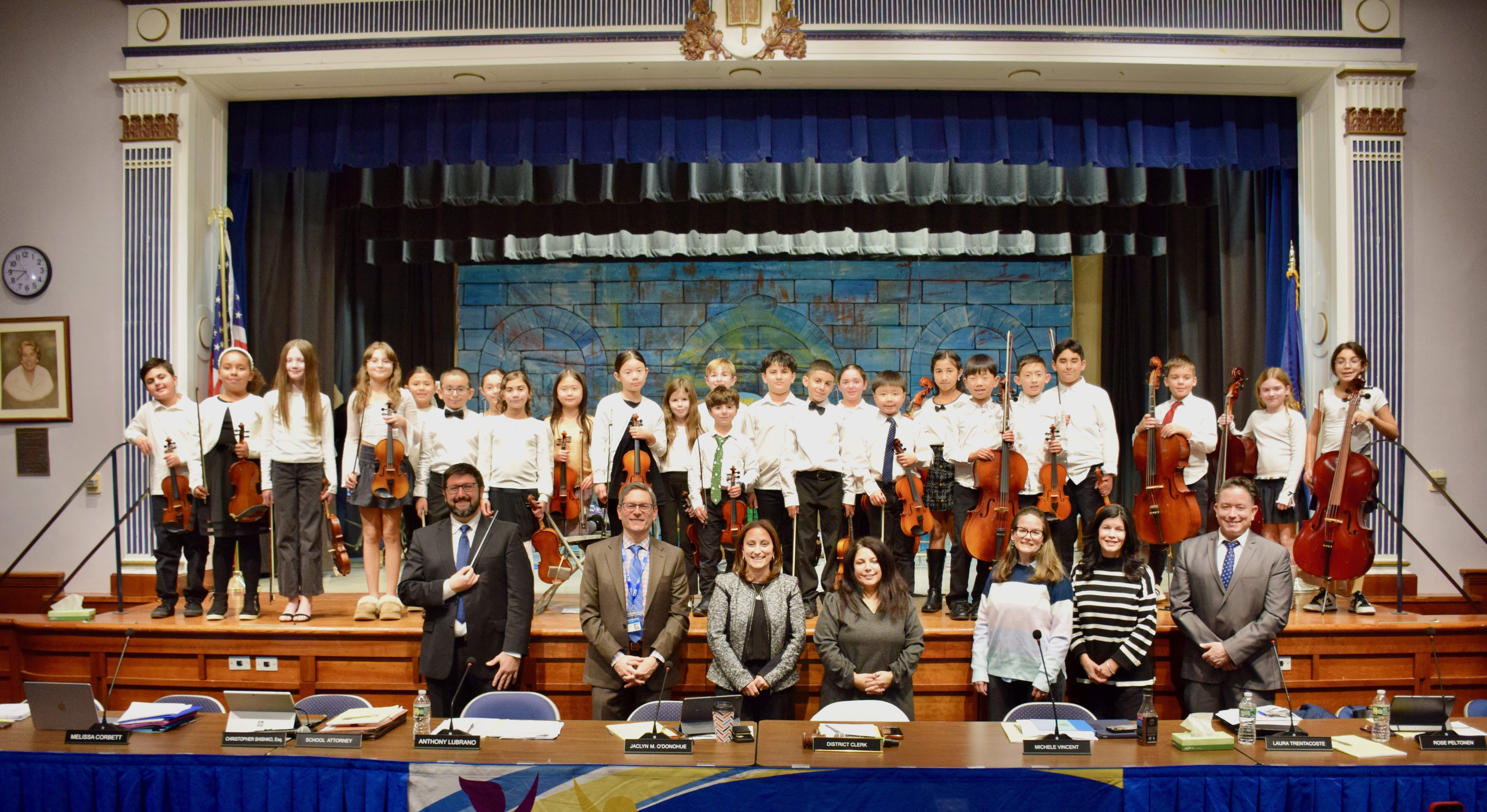 Fourth-grade orchestra students perform at Floral Park-Bellerose